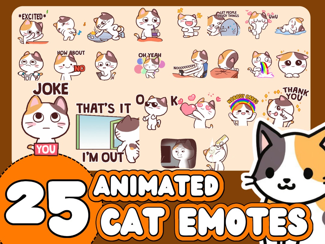 Funny Cat Emotes, Funny Twitch Emotes, Cute Cat Emotes, Animated Cat ...