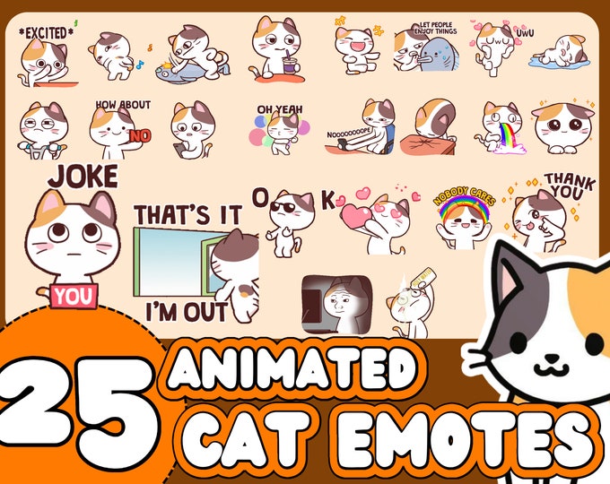 Funny Cat Emotes, Funny Twitch Emotes, Cute Cat Emotes, Animated Cat ...
