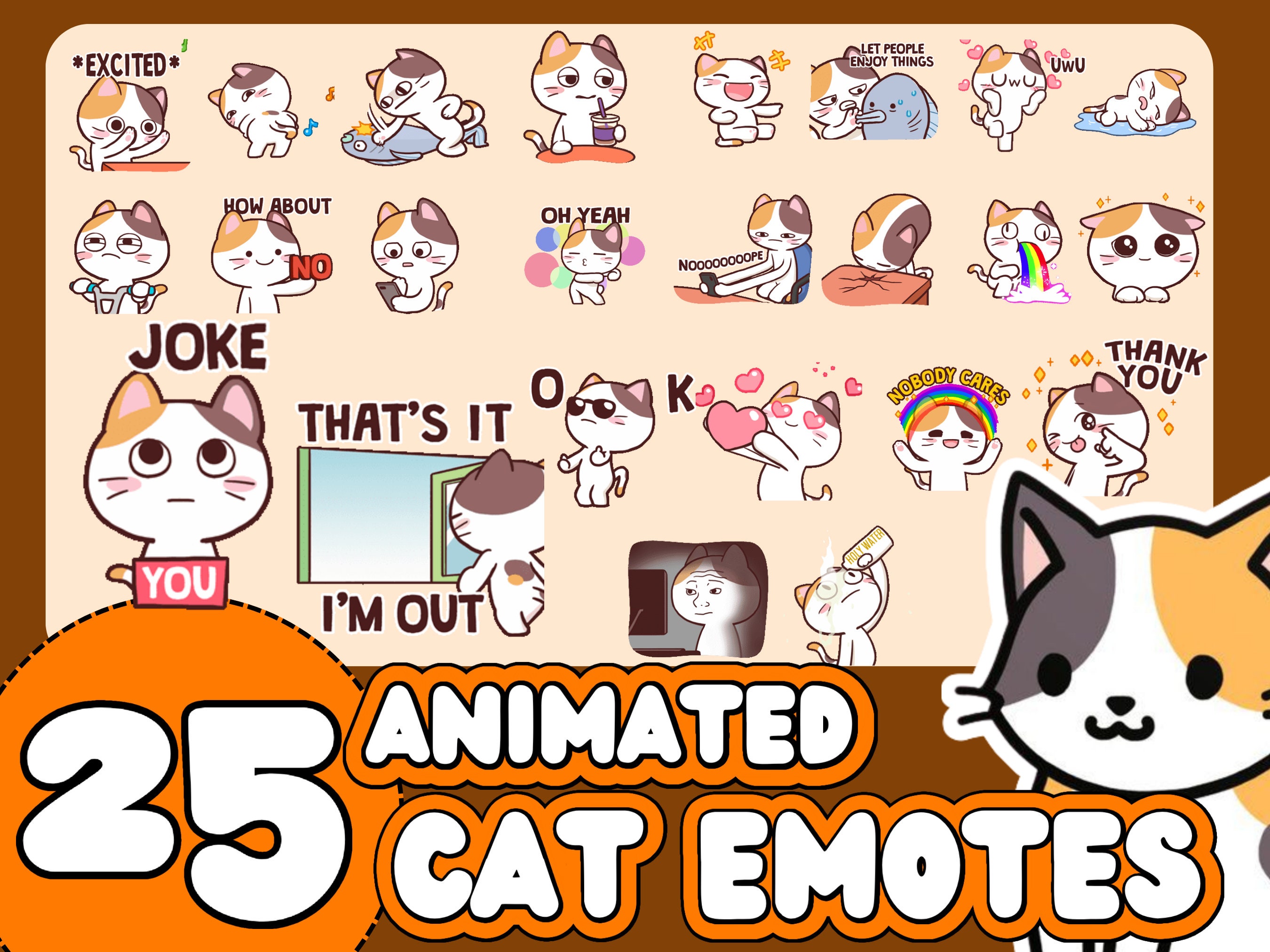 Funny Cat Emotes, Funny Twitch Emotes, Cute Cat Emotes, Animated Cat ...