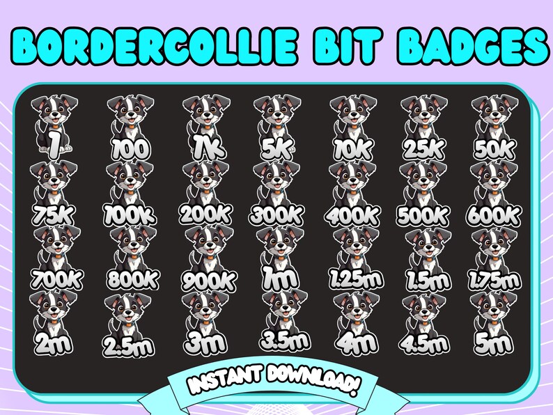Twitch Bit Badges Twitch Bits Badges Border Collie Twitch Bits Badges ...