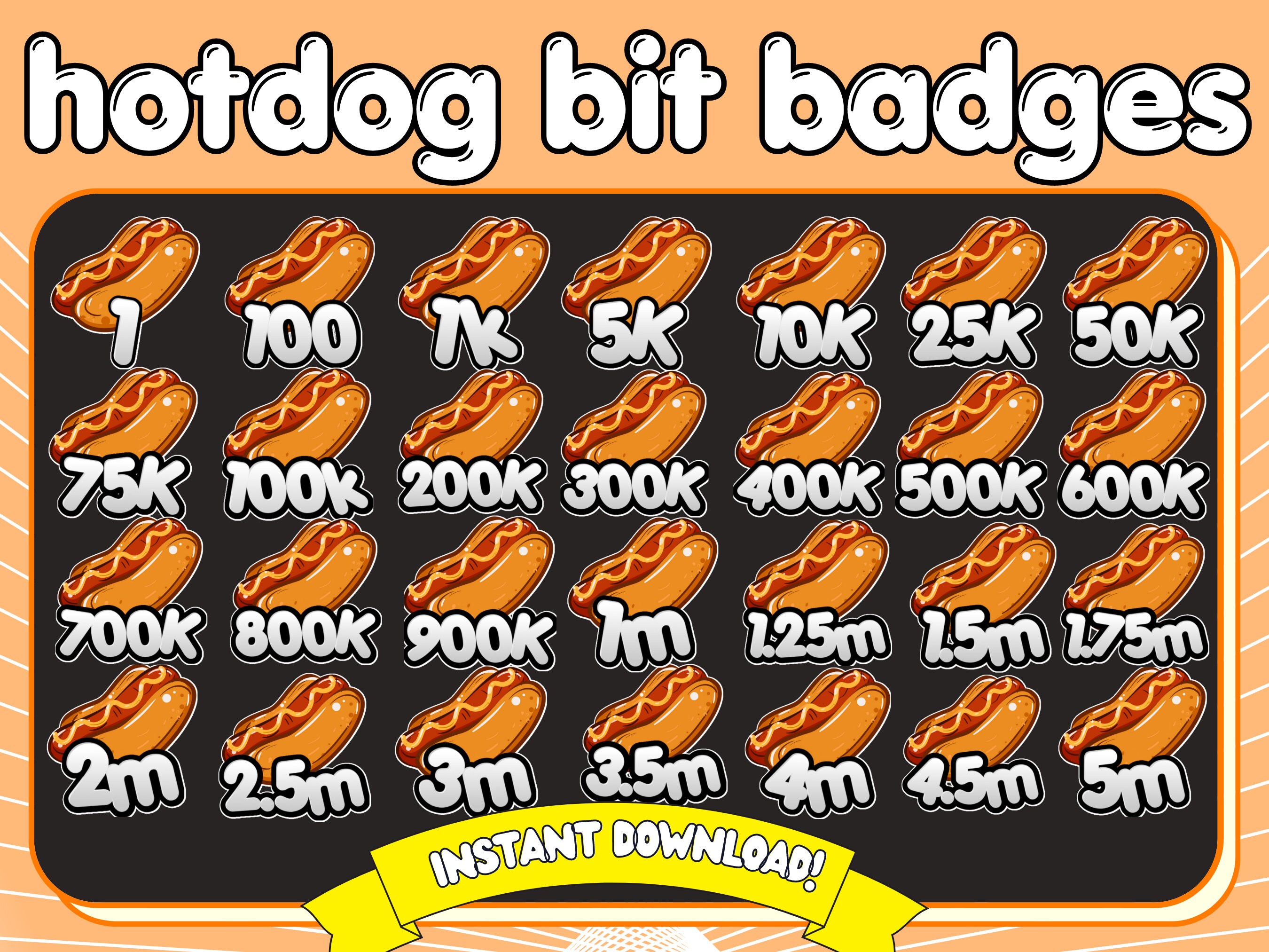 Hotdog Bit Badges, Hot Dog Bit Badges, Cute Food Bits Badges, Chibi ...