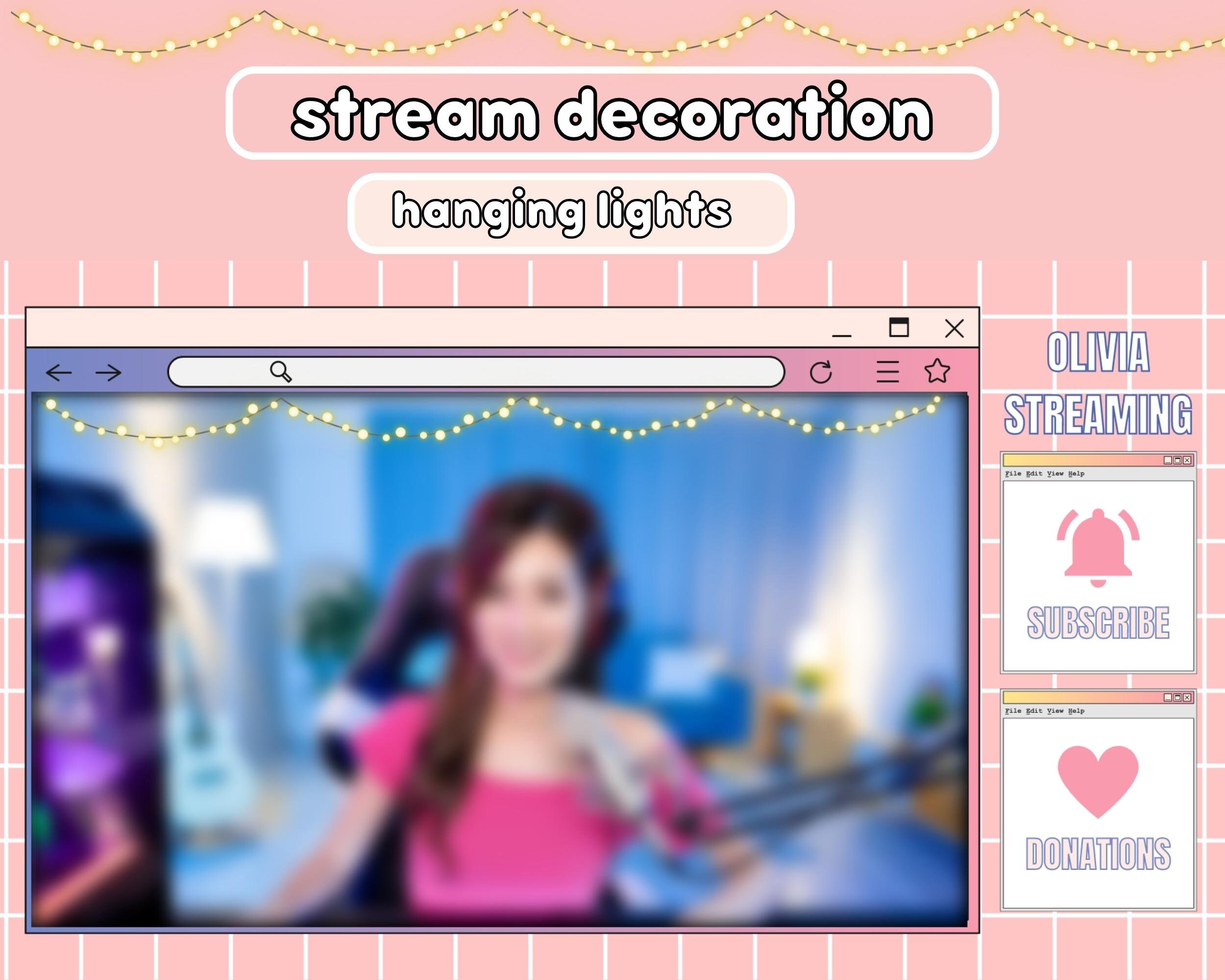 Hanging Lights Twitch Decoration Lights Twitch Overlay Lofi Lights ...