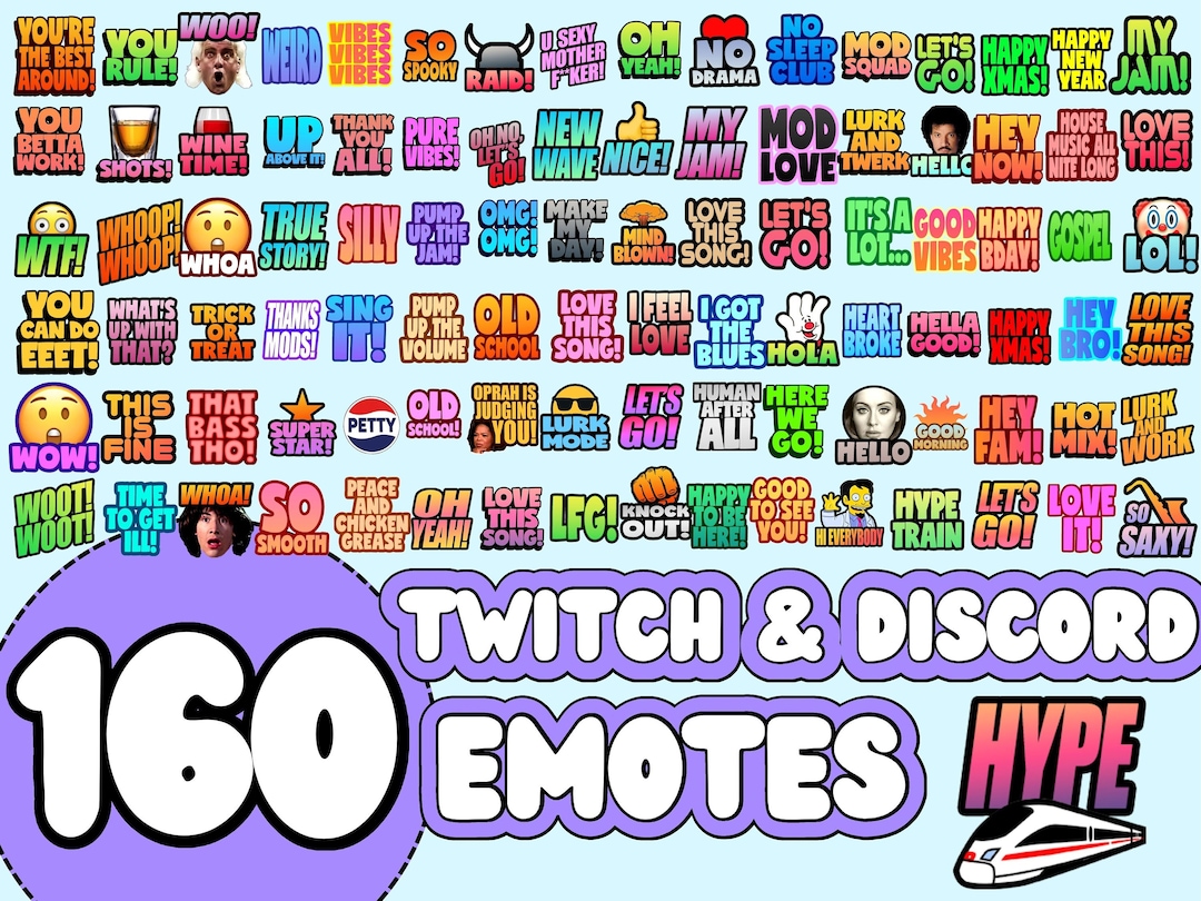 160 Funny Twitch Emotes | Funny Discord Emotes | Funny Twitch Text ...