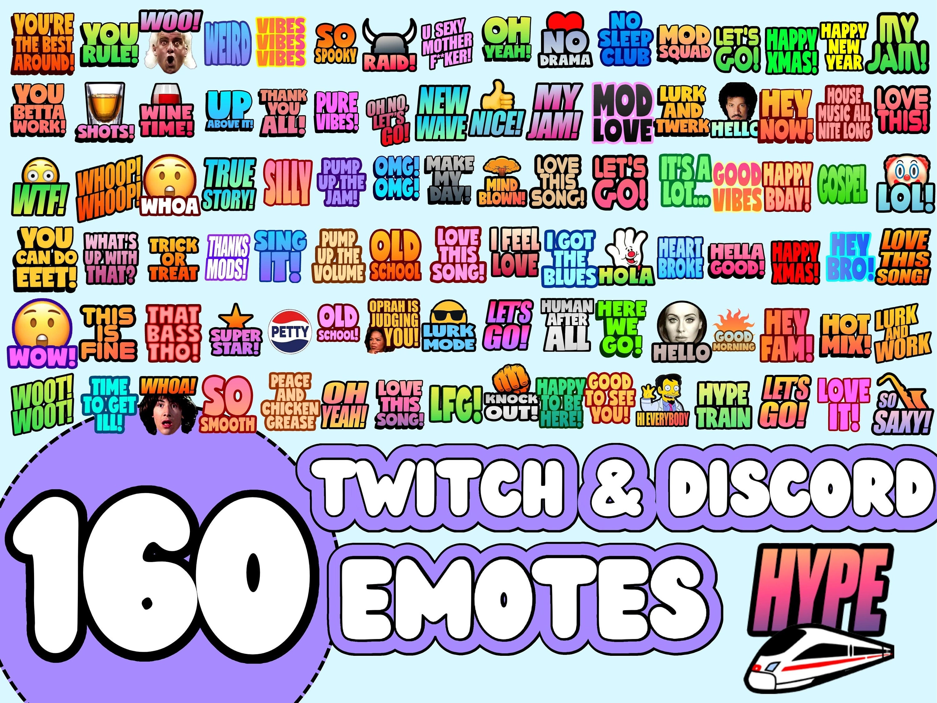 160 Funny Twitch Emotes | Funny Discord Emotes | Funny Twitch Text ...
