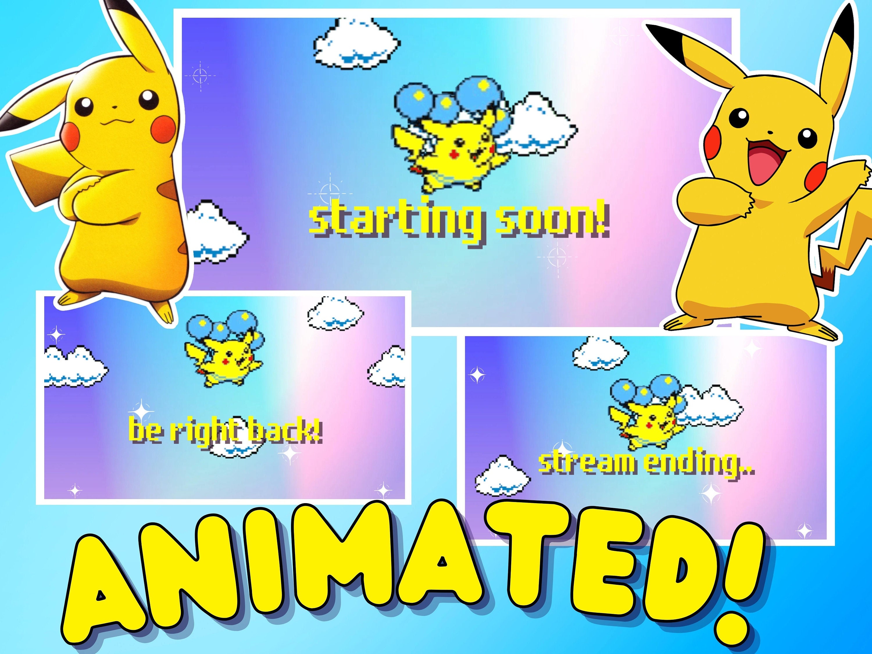 Pikachu Twitch Screens, Pokemon Twitch Screens Animated Pokemon Be ...