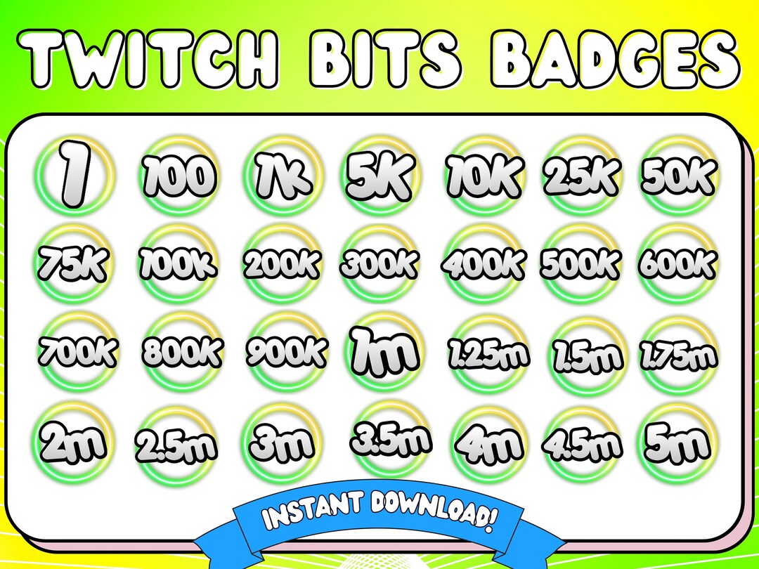 Twitch Bit Badges | Twitch Bits Badges | Twitch Tier Badges | Twitch ...
