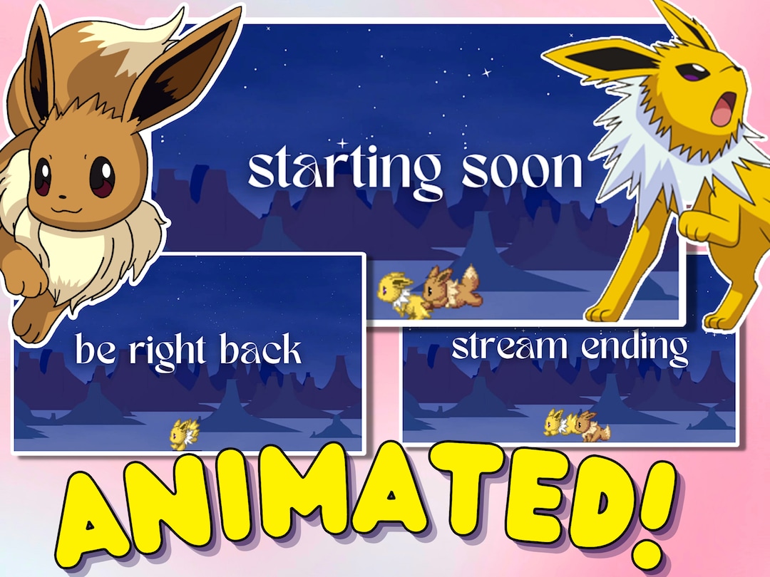 Pokemon Starting Screen Twitch, Animated Pokemon Be Right Back, Pokemon ...