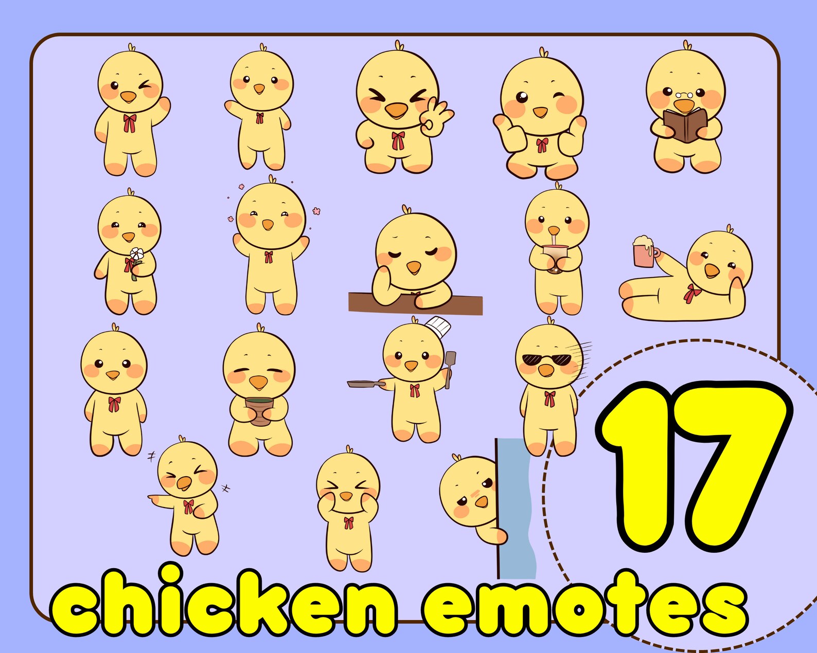 Chicken Twitch Emotes! Chick Emotes, Baby Chicken Emotes, Bird Emotes ...