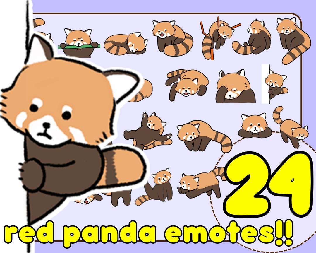 Red Panda Emotes! Cute Red Panda Twitch Emotes, Trash Panda Emotes ...