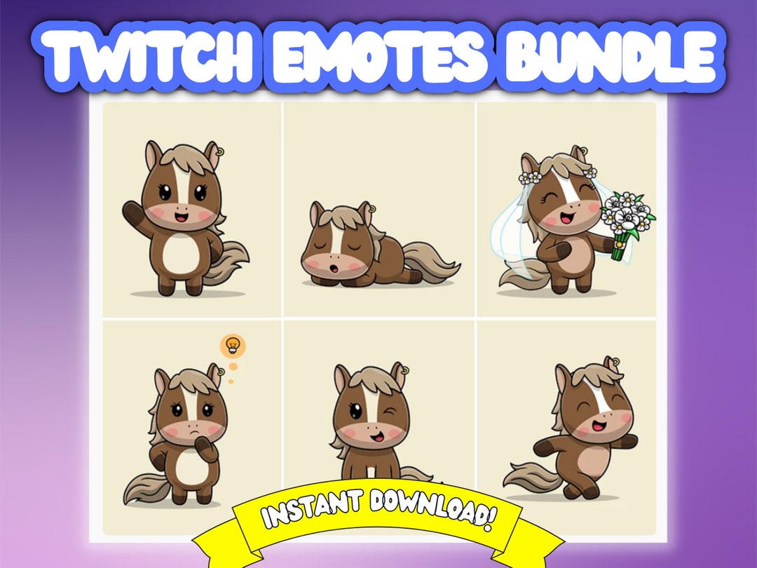 Twitch Emotes, Horse Emotes, Cute Horse Emotes, Cute Pony Twitch Emotes ...