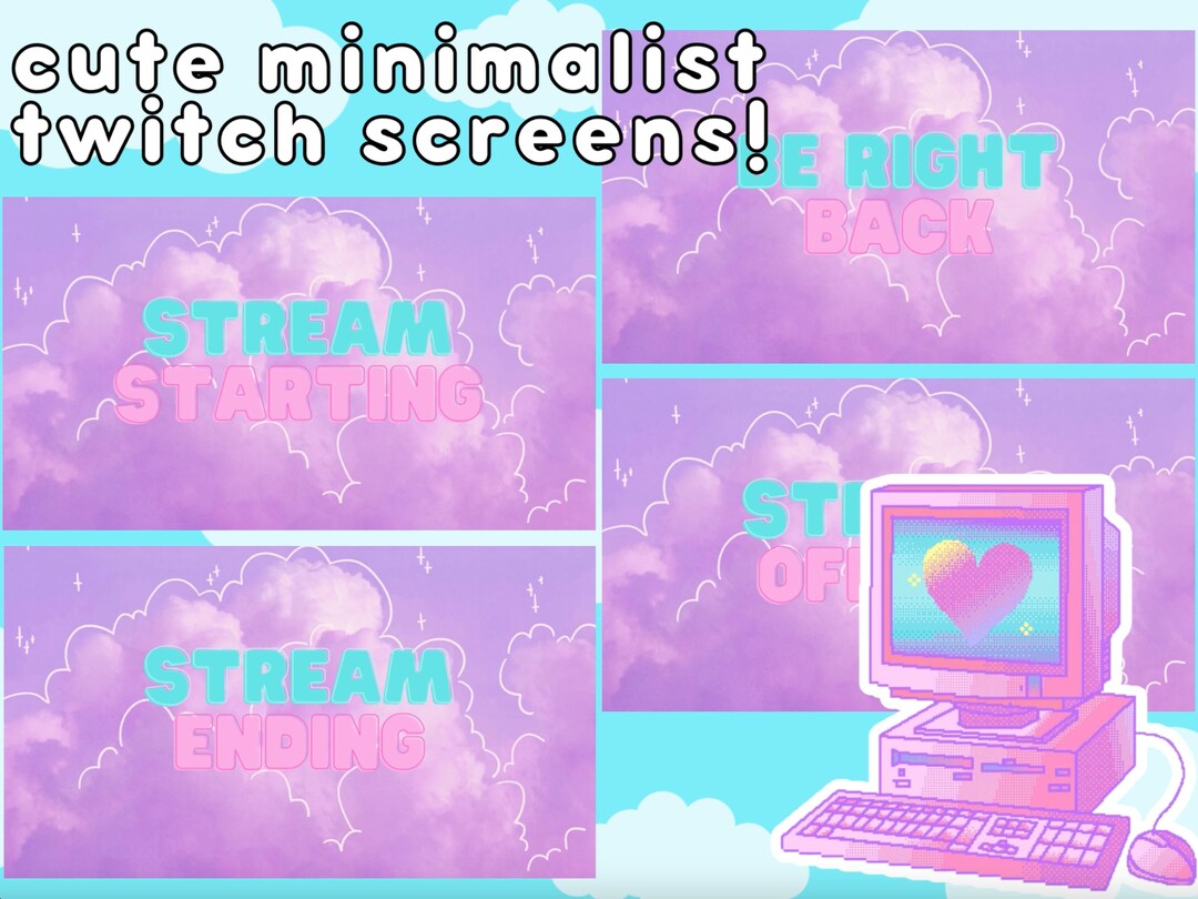 Purple Twitch Screens, Minimalist Twitch Screen, Simple Twitch Screen ...