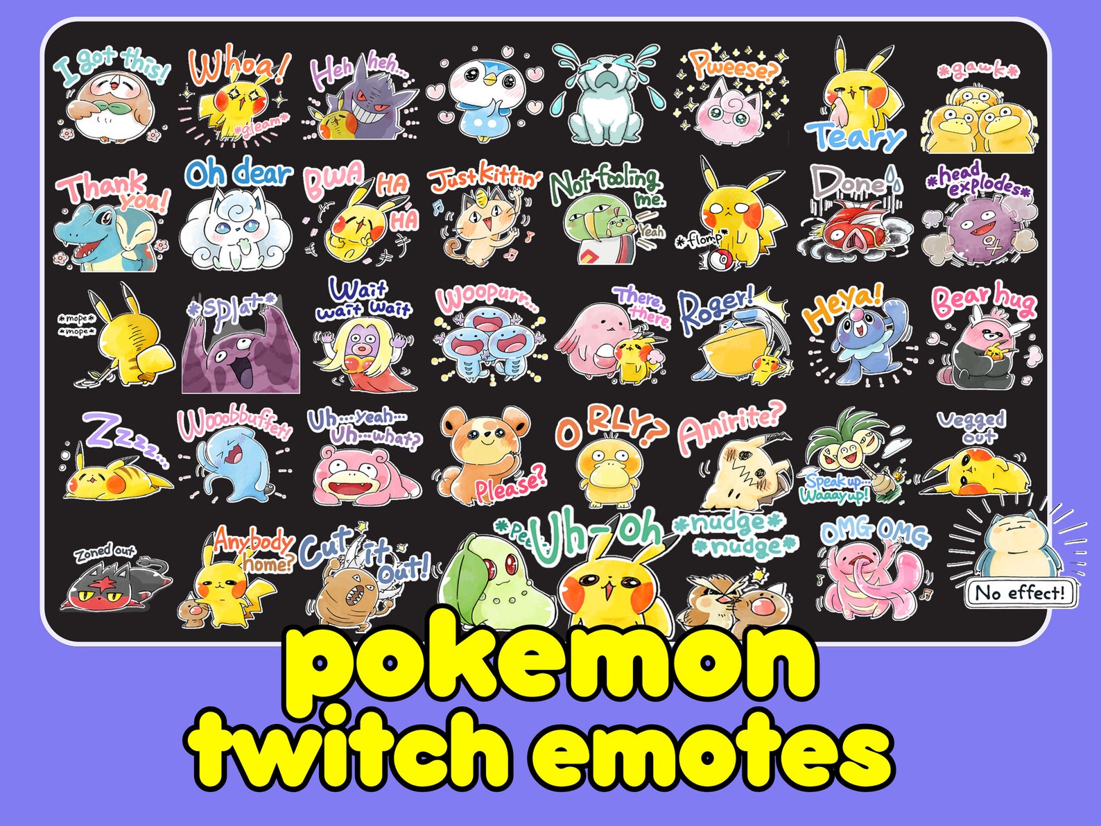 Pokemon Emotes, Pokemon Twitch Emotes, Cheap Pokemon Emotes Pokemon ...