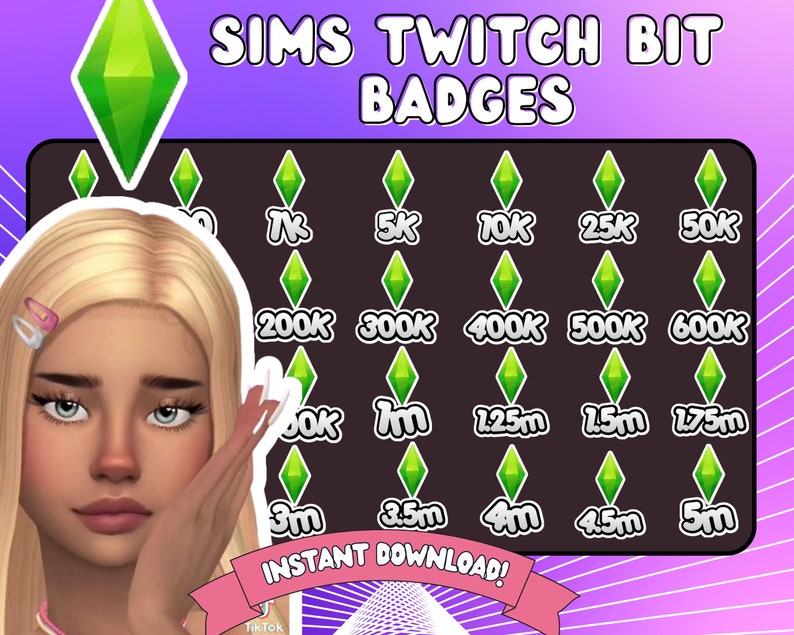 Twitch Bit Badges | Twitch Bits Badges | the Sims Twitch Emotes | the ...