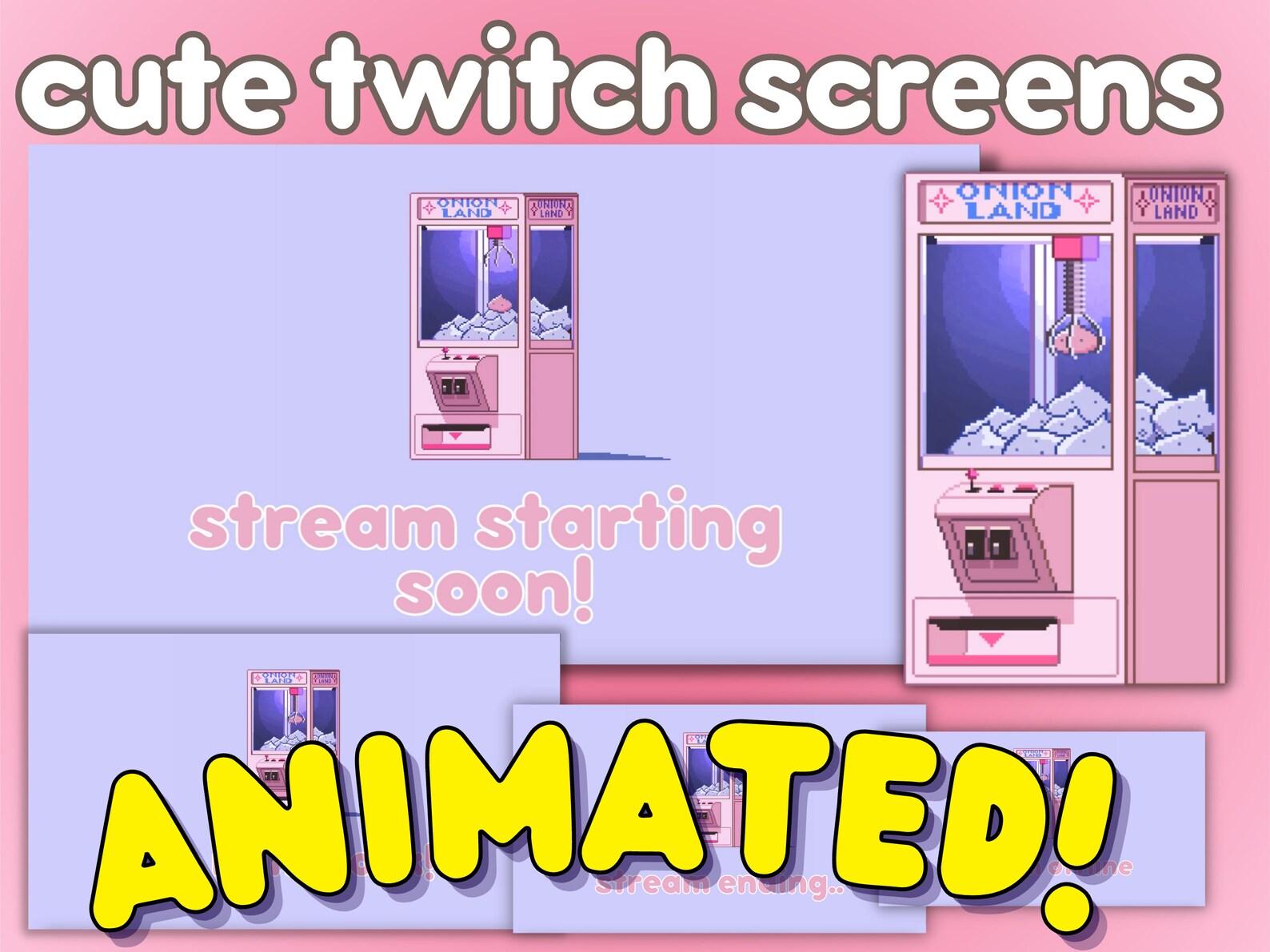 Pink Twitch Starting Screen, Anime Twitch Screen, Japan Twitch Screen ...