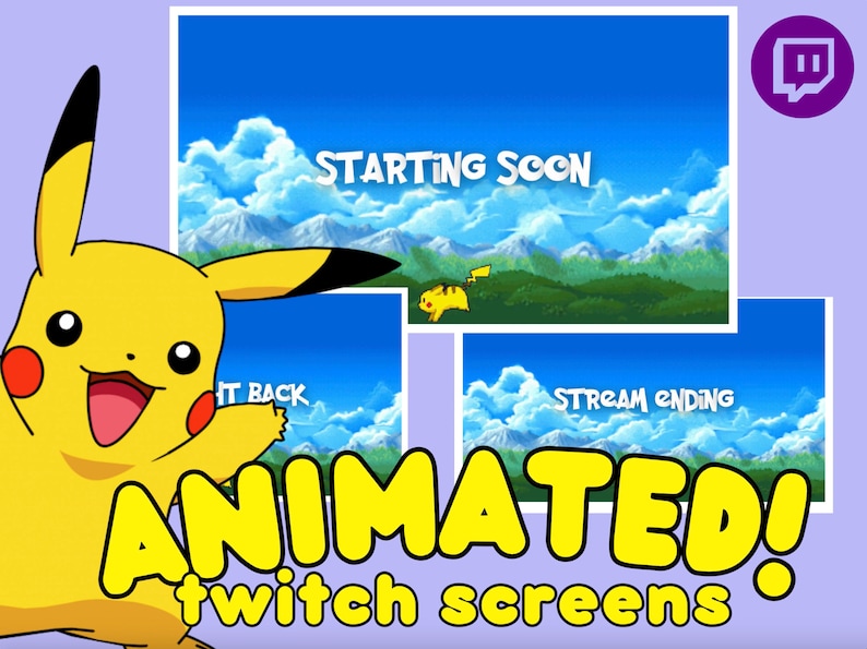 Pikachu Twitch Screen, Running Pokemon, Pikachu Twitch Scenes, Pokemon ...