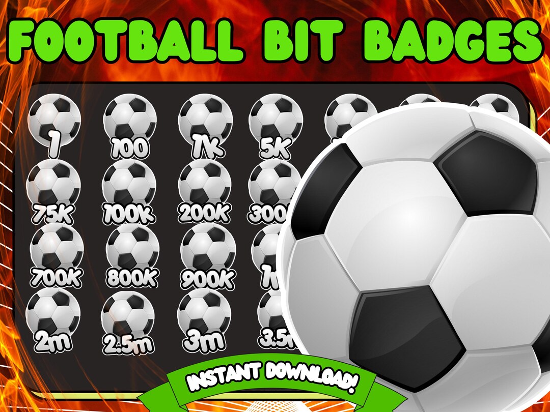 Soccer Bit Badges Sport Bit Badges, Twitch Soccer Emote, Cool Bit ...