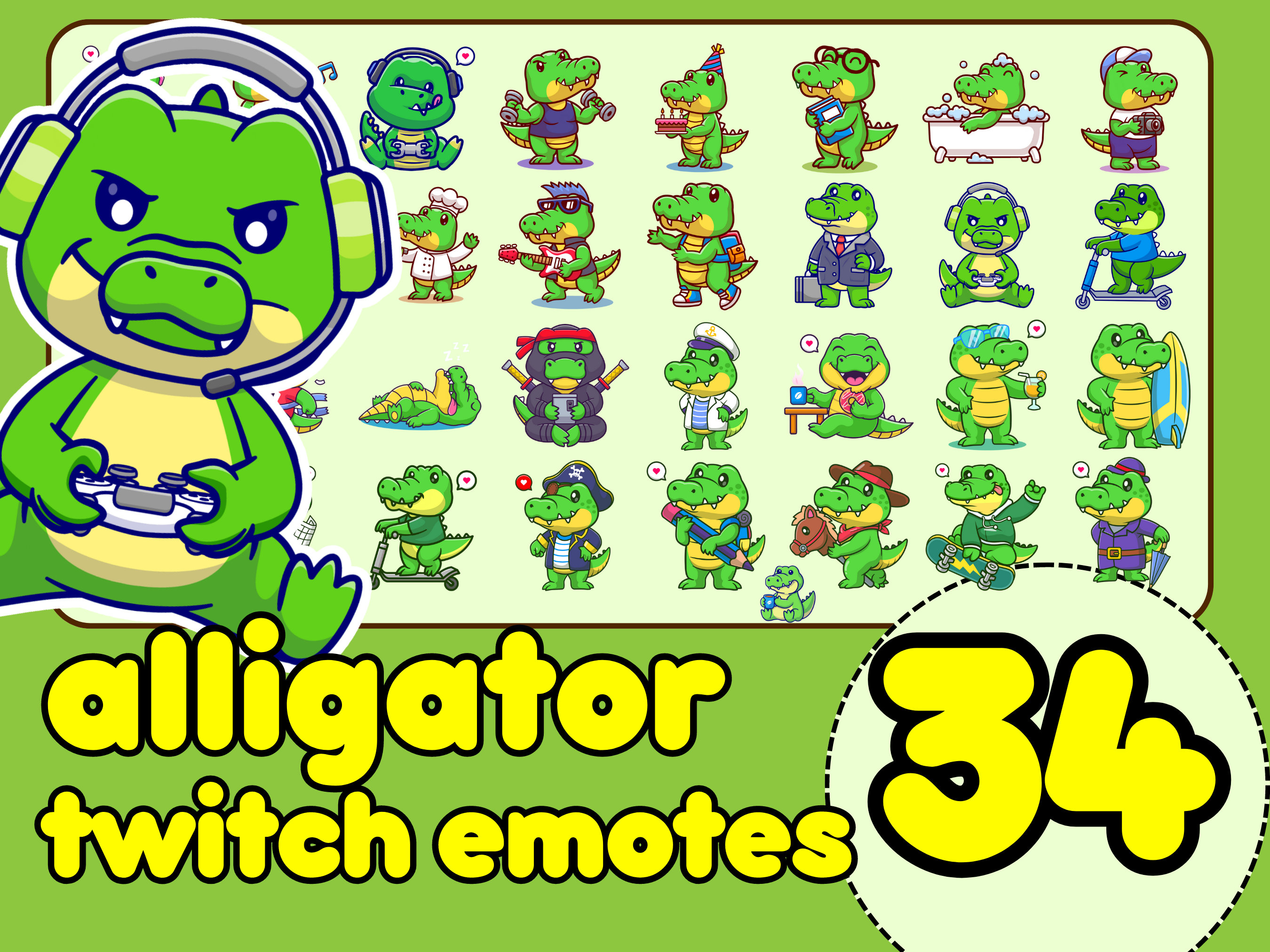 Alligator Emotes, Alligator Twitch Emotes, Crocodile Emotes, Crocodile ...