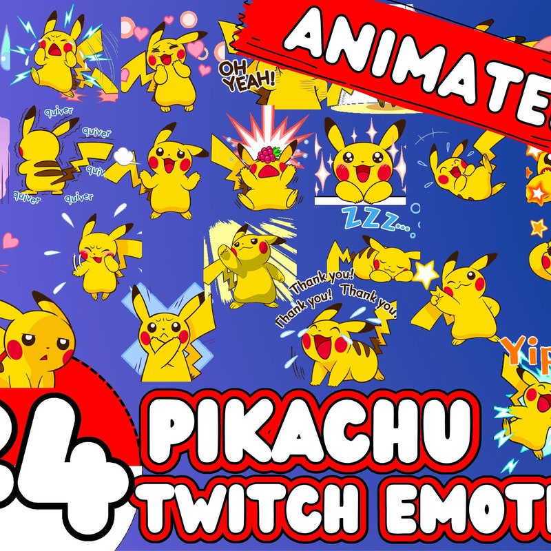 Pikachu Anime Emoji - Etsy UK