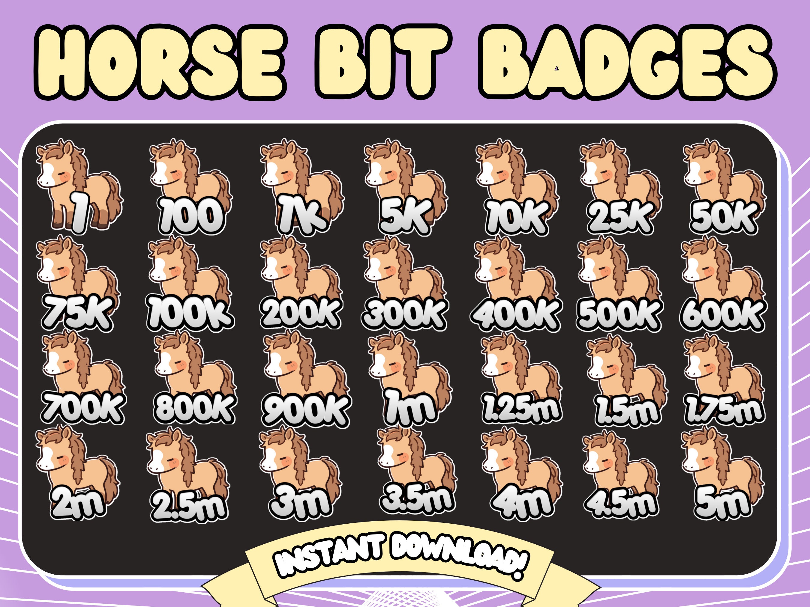 Horse Twitch Bit Badges | Pony Twitch Bits Badges | Horse Bit Badges ...