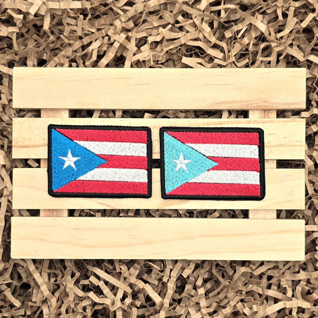 Puertorican Flag, Bandera De Puerto Rico, PR, Embroidery Patch, Patches ...