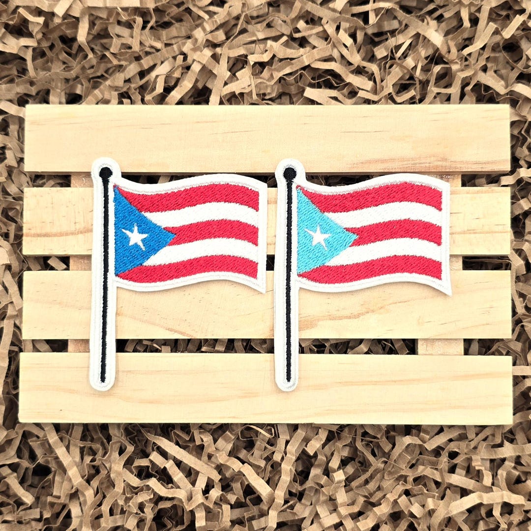 Puertorican Flag, Bandera De Puerto Rico, PR, Embroidery Patch, Patches ...