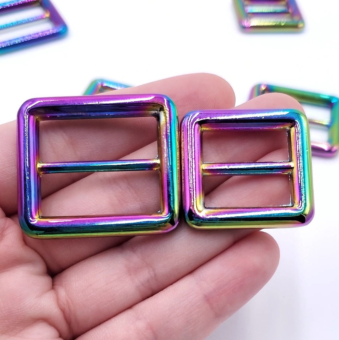 Tri Blide Buckles Trap Slider Rainbow Hardware 1'' (25mm) - 3/4'' (20mm ...