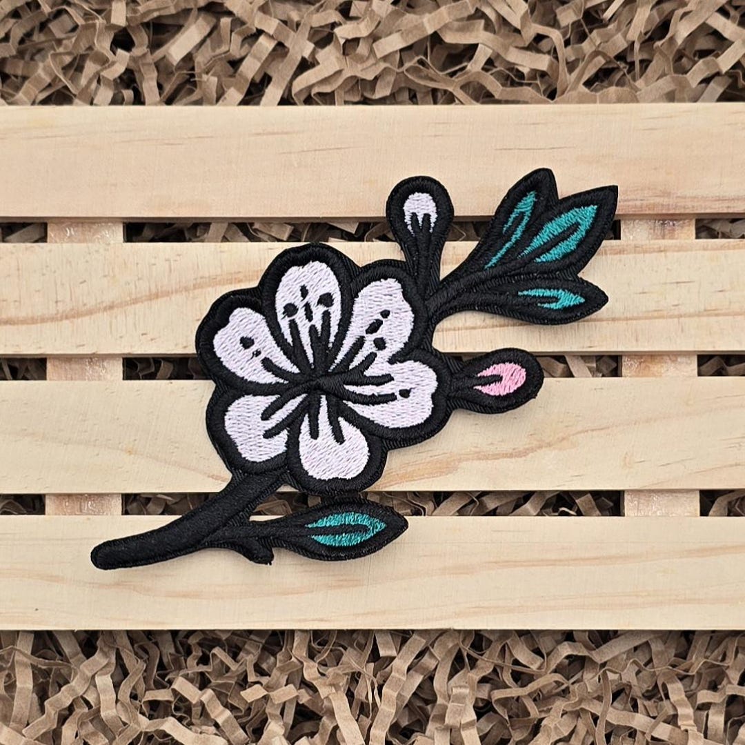 Sakura Cherry Blossom Flower Patch, Embroidery Patch, Patches for ...