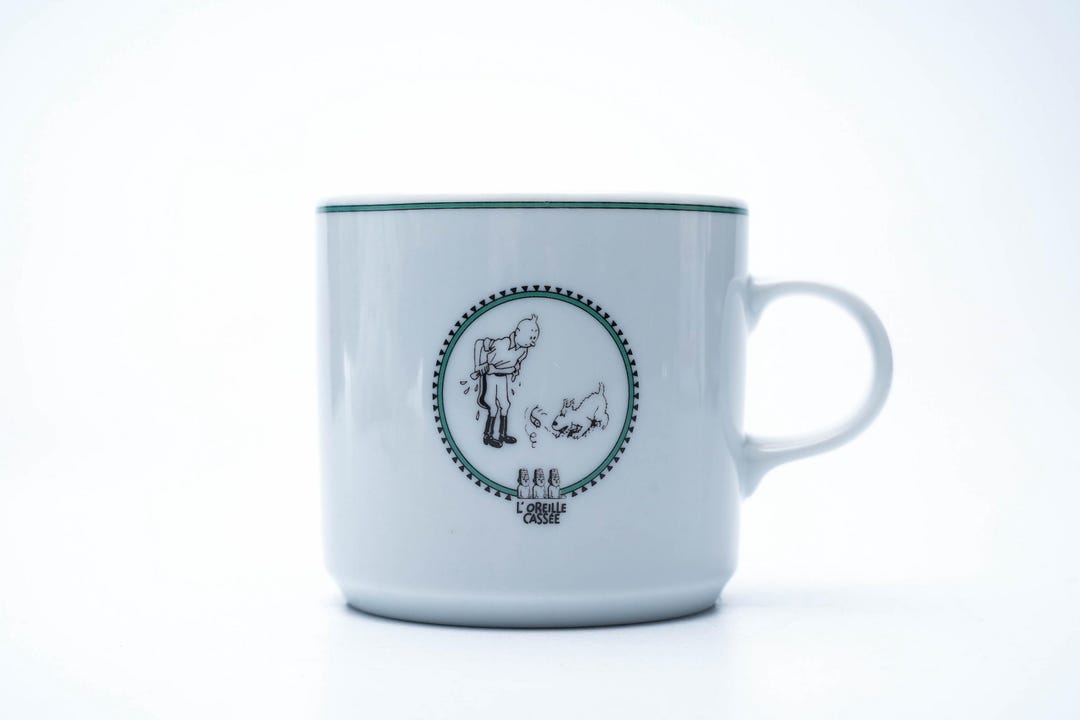 Vintage Tintin Mug 1996 – L'oreille Cassée – Porcelain 8.5 Cm / 3.35 in ...