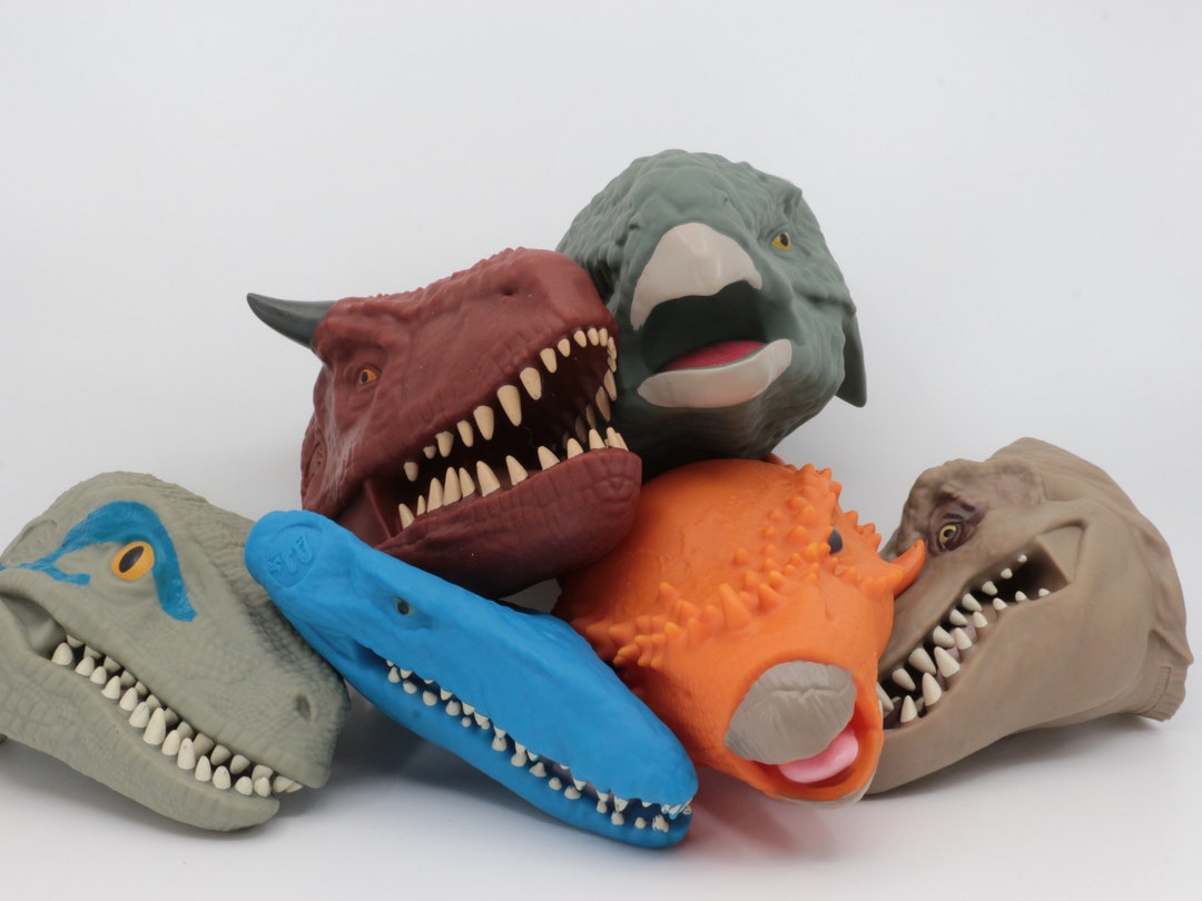 Rubber Jurassic World Hand Puppets | Jurrassic Park | Rubber Dino Hand ...