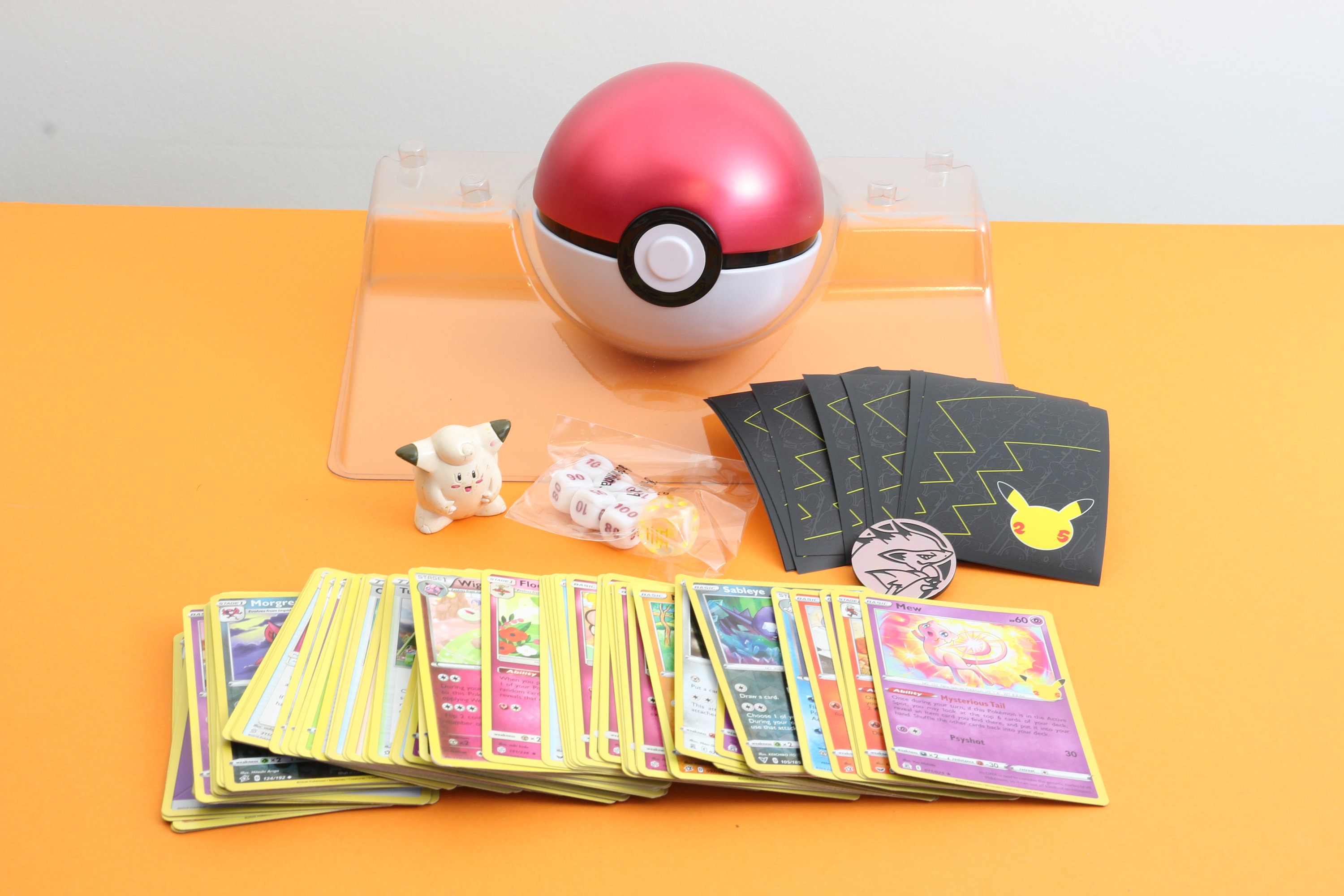 Pokemon Collectible Set With a Pokemon Ball, 80 Pokemon Cards, Pokemon ...