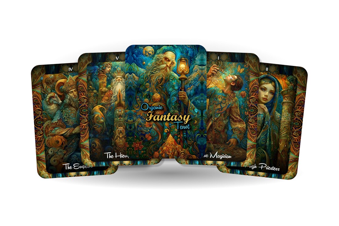 Organic Fantasy Tarot - 78 Cards - Tarot - Tarot Deck - Fortune Telling ...