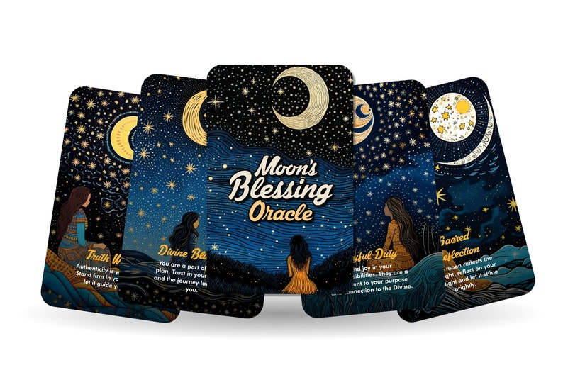 Moon's Blessing Oracle Oracle Cards Guided by Moonlight, Inspired by ...
