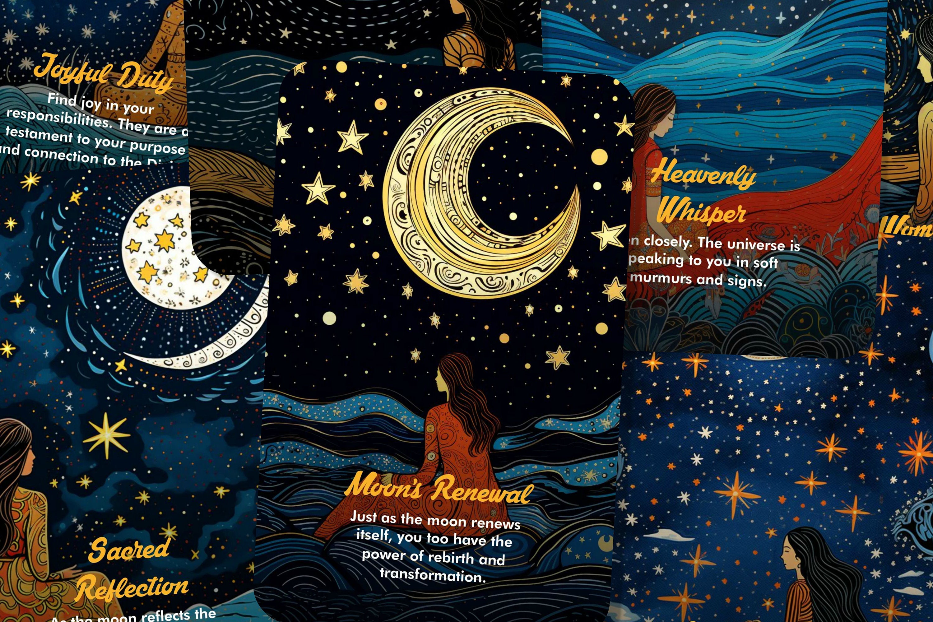 Moon's Blessing Oracle - Oracle Cards - Guided by Moonlight, Inspired ...