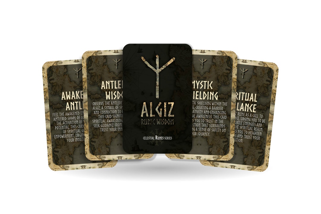 Algiz Runic Wisdom - Celestial Runes Series - Divination Tools - Oracle ...