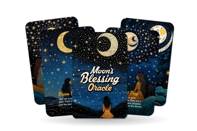 Moon's Blessing Oracle - Oracle Cards - Guided by Moonlight, Inspired ...