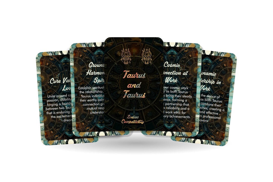 Taurus and Taurus Oracle - Zodiac Compatibility - Divination Tools ...