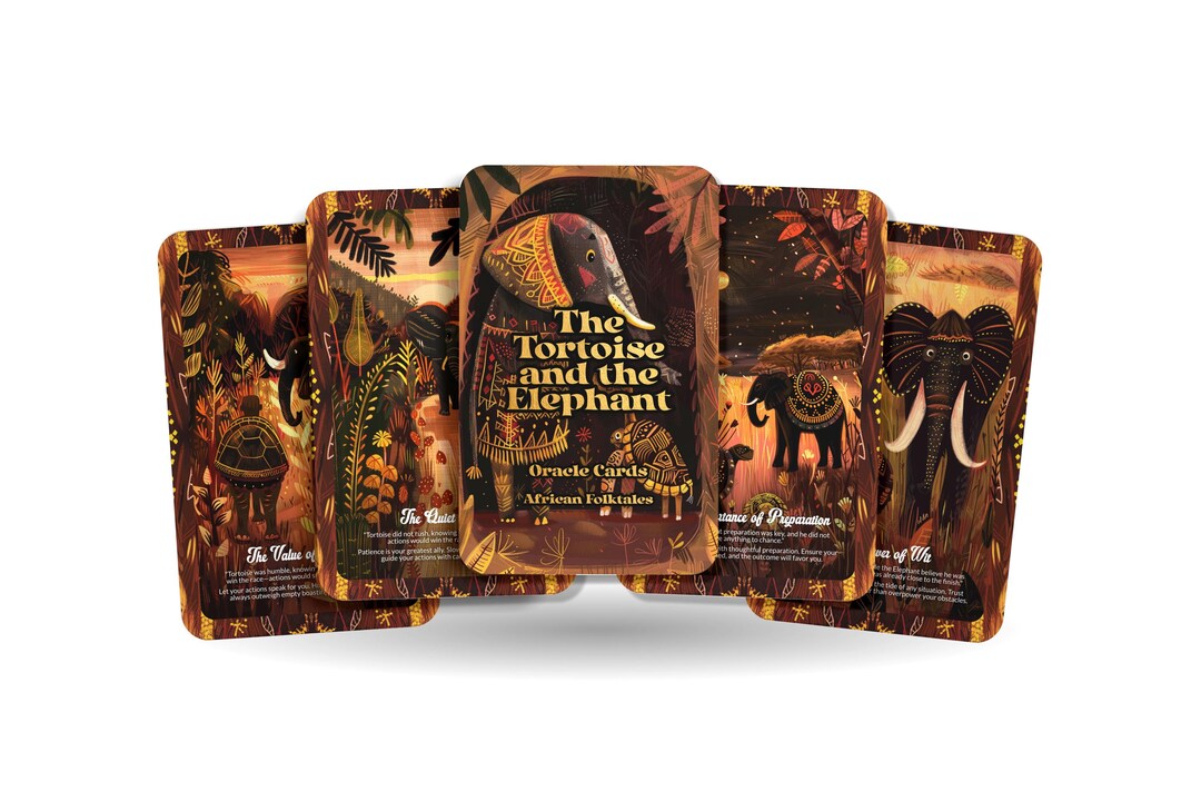 The Tortoise and the Elephant - 22 Oracle Cards - Find Strength and ...