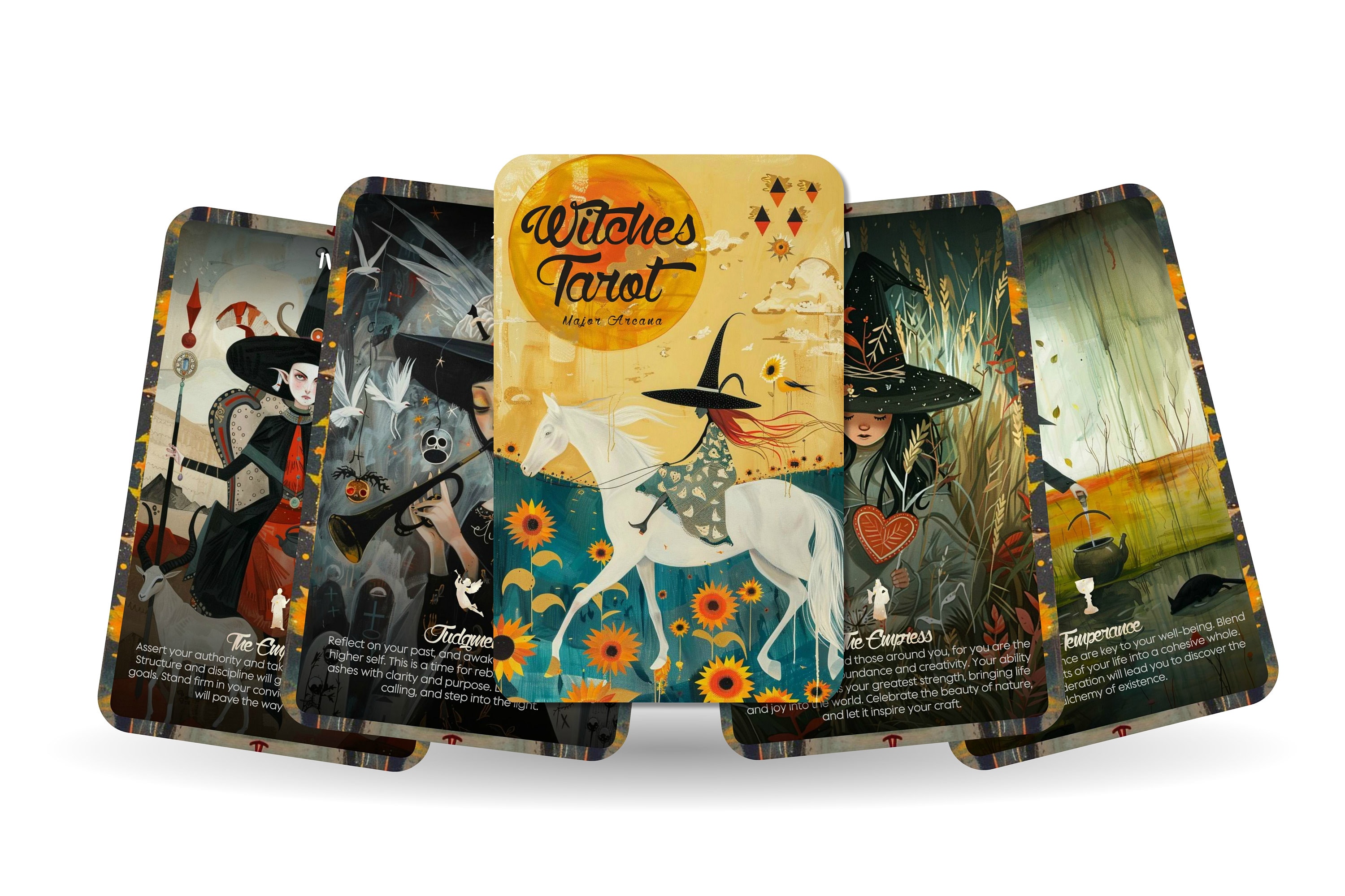 Witches Tarot 22 Major Arcana Cards Divination Tools Through the Eyes ...