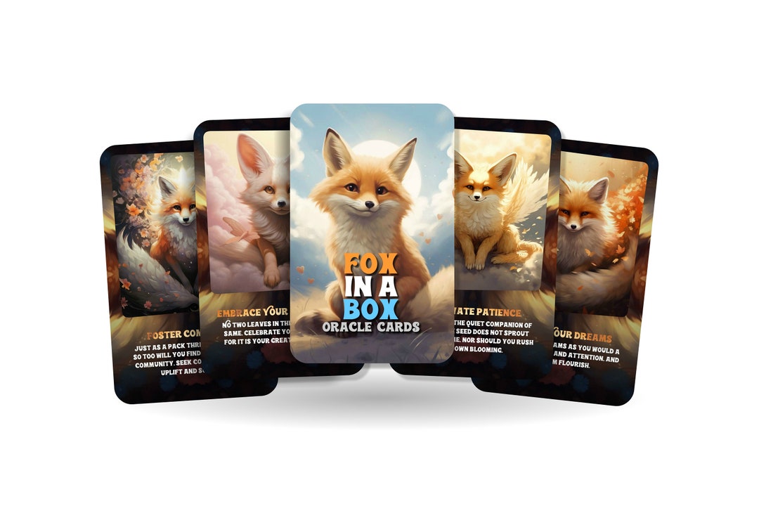 Fox in a Box - Oracle Cards - Affirmation Cards - Let the Fox Guide You ...