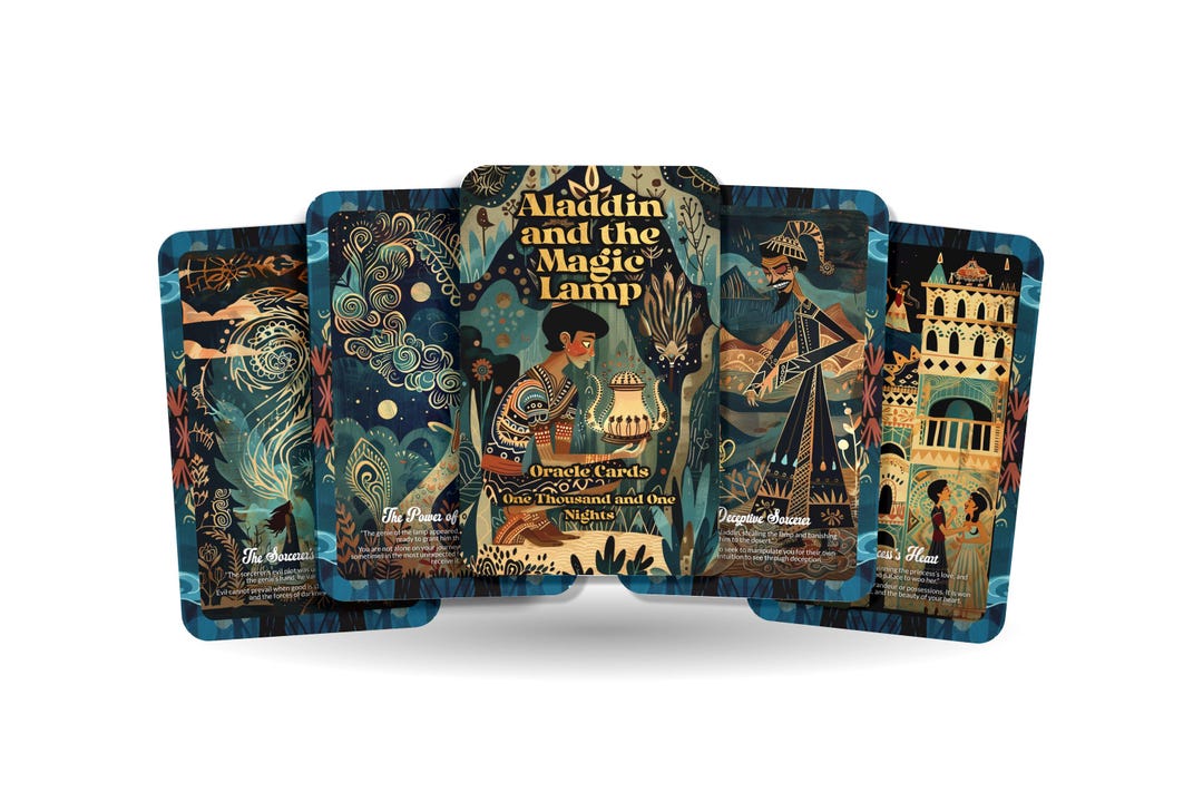 Aladdin and the Magic Lamp - 22 Oracle Cards - Unlock Hidden Treasures ...
