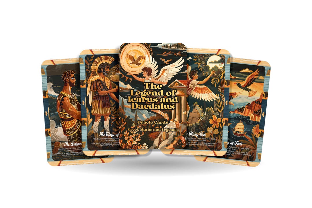 The Legend of Icarus and Daedalus - 22 Oracle Cards - Seek Freedom ...