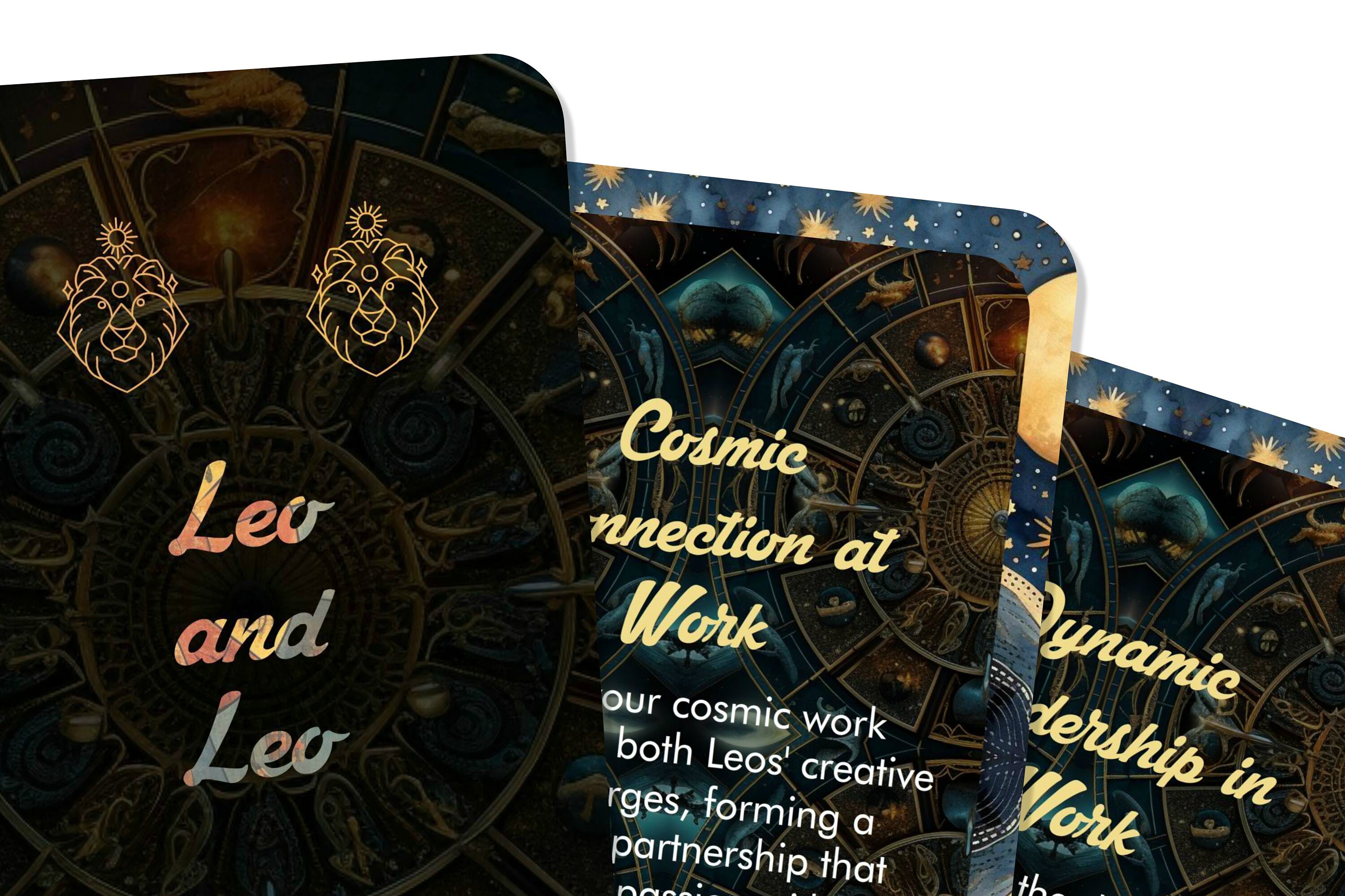 Leo and Leo Oracle Zodiac Compatibility Divination Tools Oracle Cards Star Sign Compatibility ...