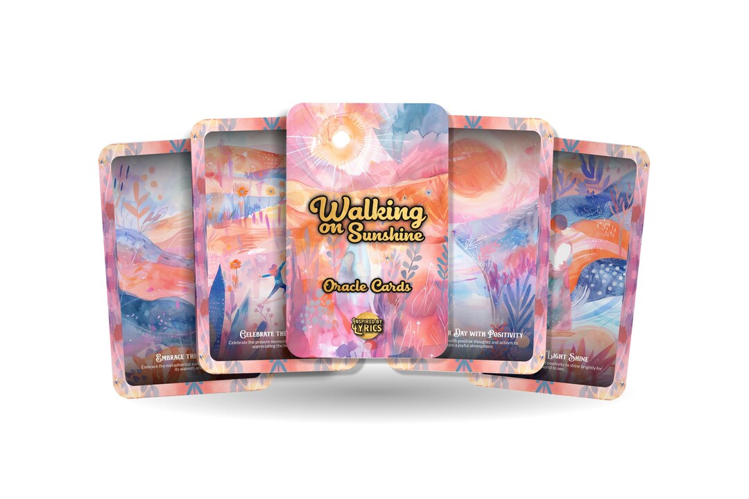 Walking on Sunshine Oracle Cards - Mindfulness Cards - Divination Tools ...