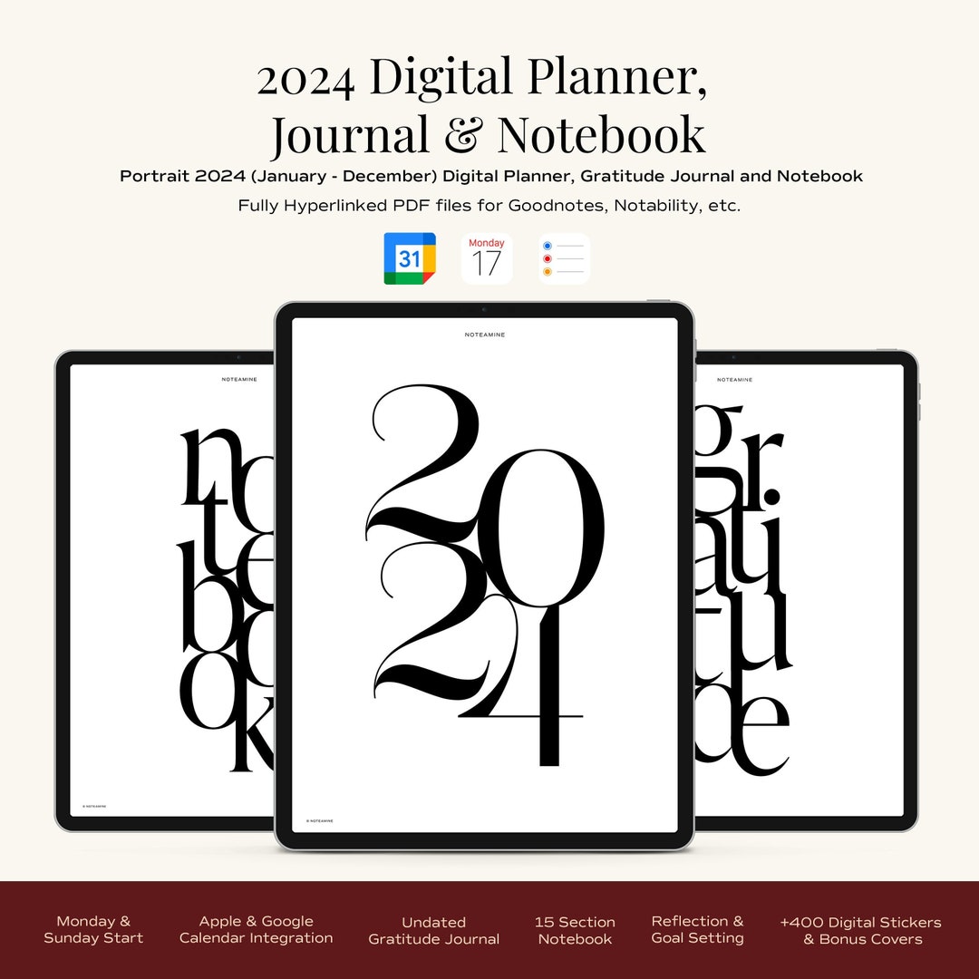 Digital Planner Bundle Digital 2024 Planner, Gratitude Journal ...