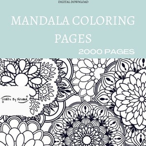 2000 Mandala Digital Coloring Pages Bundle for Adults and Children ...