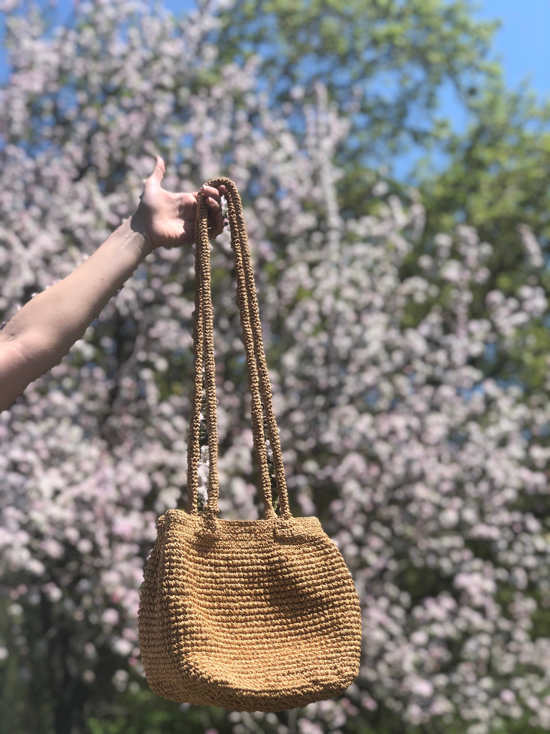 Raffia Sleeve Bag, Knit Raffia Shoulder Bag, Crossbody Shoulderbag ...
