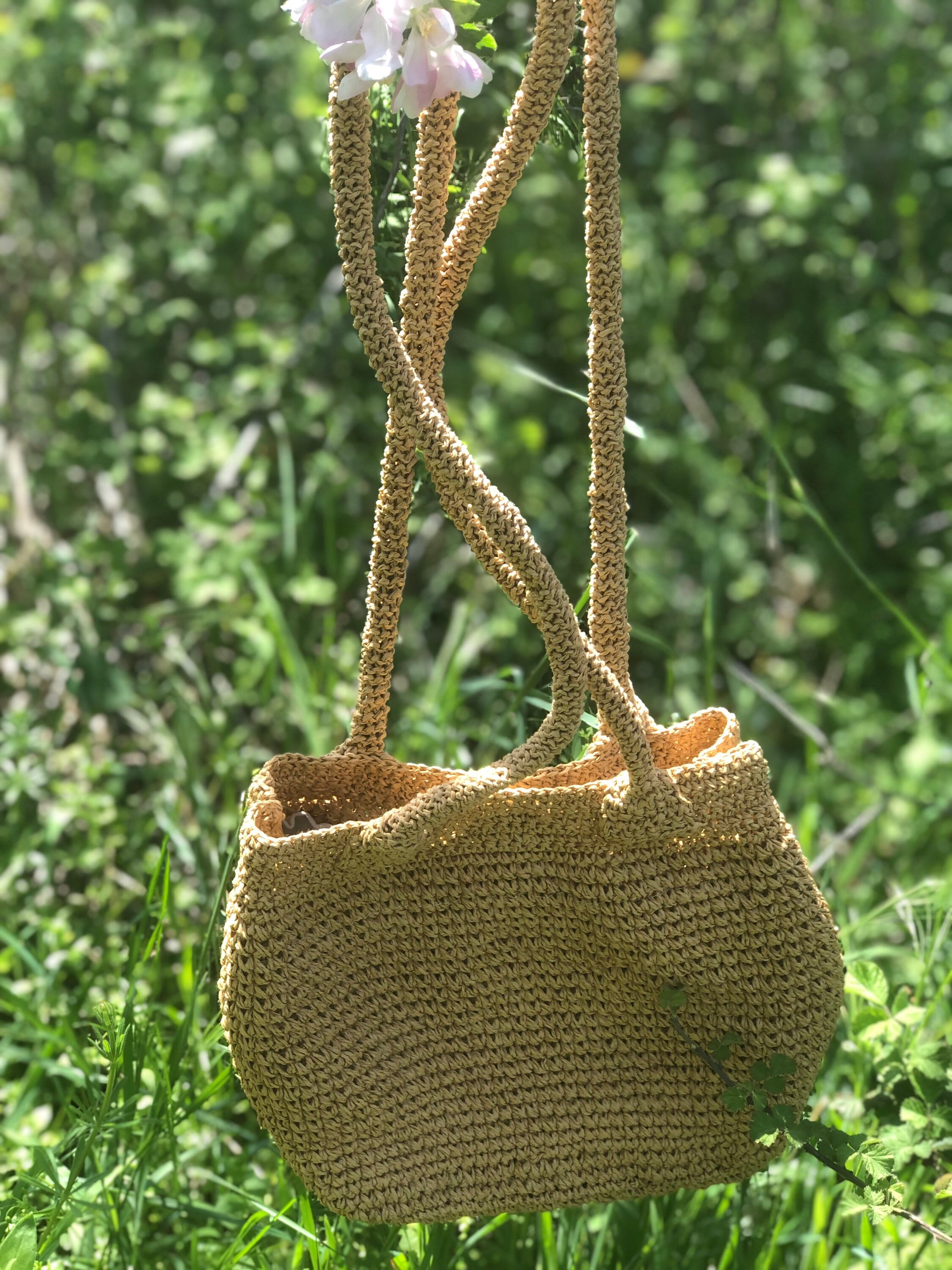 Raffia Sleeve Bag, Knit Raffia Shoulder Bag, Crossbody Shoulderbag ...