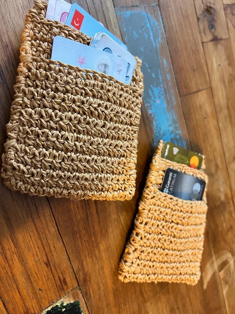Mini Wallet Raffia Bag, Raffia Wallet, Handmade Raffia Mini Pouch ...