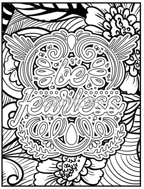 50 Motivational Coloring Quotes - Etsy