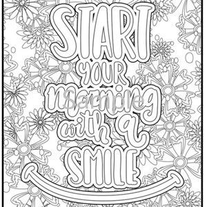 50 Motivational Coloring Quotes - Etsy